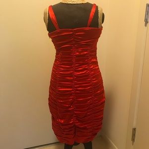 Express | Dresses | Red Silky Strapless Express Dress | Poshmark